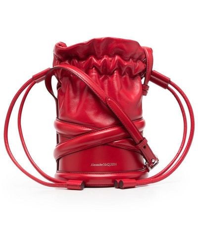 Red Alexander McQueen Bucket bags and bucket purses for Women | Lyst