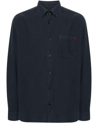 Blue A.P.C. Shirts for Men | Lyst
