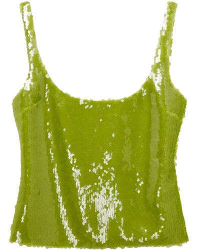 Green Sleeveless and tank tops for Women | Lyst