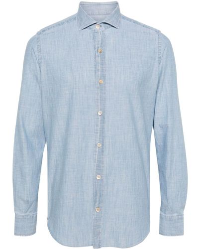 Blue Eleventy Shirts for Men | Lyst