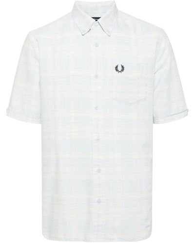White Fred Perry Shirts For Men Lyst