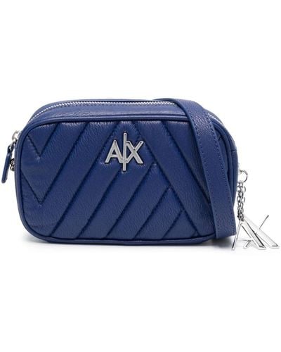 Blue Armani Exchange Shoulder bags for Women | Lyst