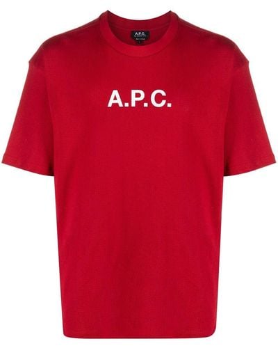 Red A.P.C. T-shirts for Men | Lyst