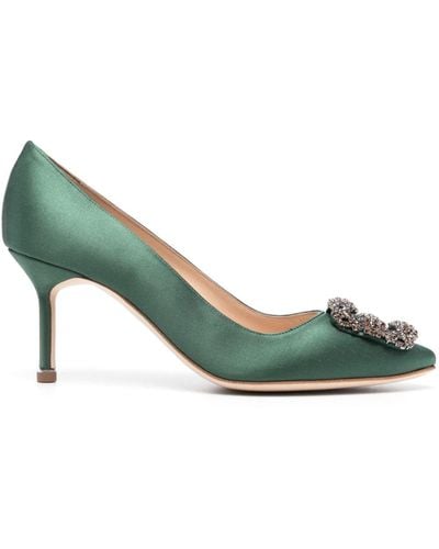 Green Manolo Blahnik Heels for Women | Lyst