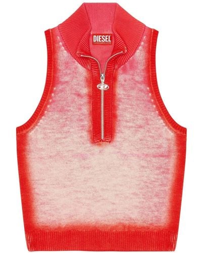 Red DIESEL Tops for Women | Lyst