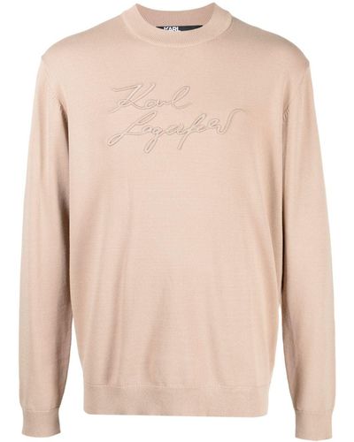 Natural Karl Lagerfeld Sweaters and knitwear for Men | Lyst
