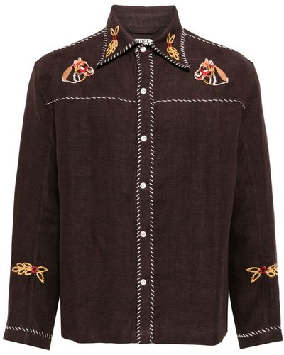 Brown Bode Shirts for Men | Lyst