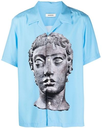 Blue Sandro Shirts for Men | Lyst