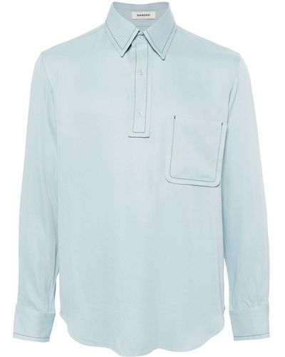 Blue Sandro Shirts for Men | Lyst
