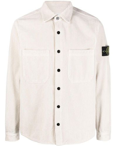 Natural Stone Island Shirts for Men | Lyst