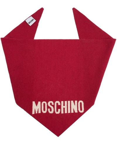 Red Moschino Scarves and mufflers for Women | Lyst