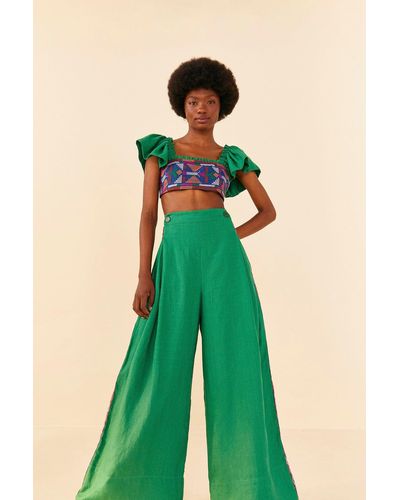 Green FARM Rio Pants, Slacks and Chinos for Women | Lyst