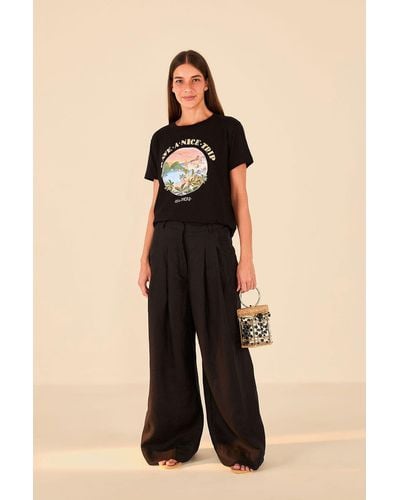 Black FARM Rio Pants, Slacks and Chinos for Women | Lyst