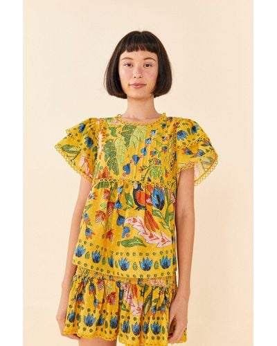 Yellow FARM Rio Tops for Women | Lyst