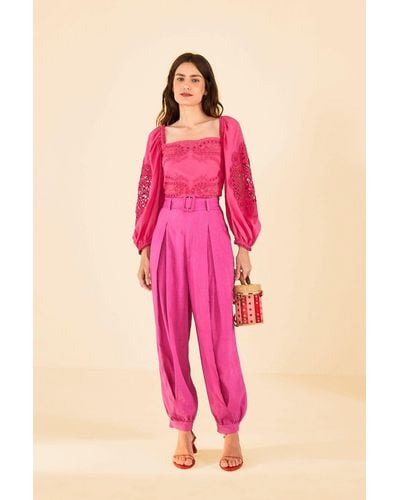 Pink FARM Rio Pants for Women | Lyst