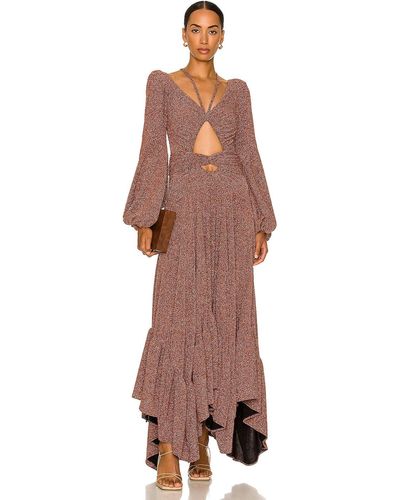 Brown Cut Out Dress for Women - Up to 75% off | Lyst
