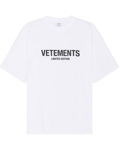 White Vetements T-shirts for Men | Lyst