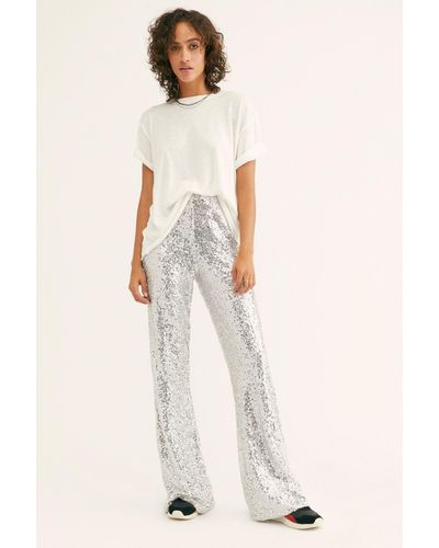 Metallic Free People Pants for Women | Lyst