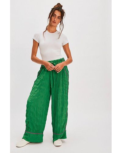 Green Free People Pants for Women | Lyst