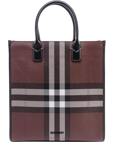 Purple Burberry Tote bags for Men | Lyst