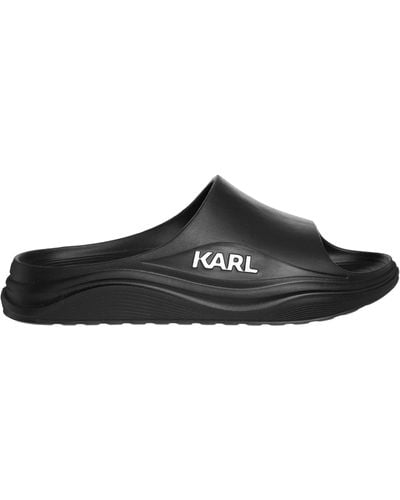 Black Karl Lagerfeld Sandals, slides and flip flops for Men | Lyst