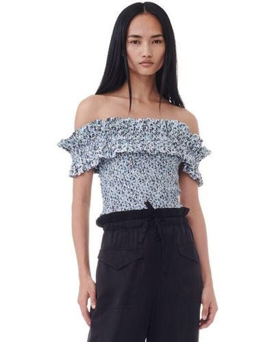 Ganni Cold Shoulder Tops for Women | Lyst