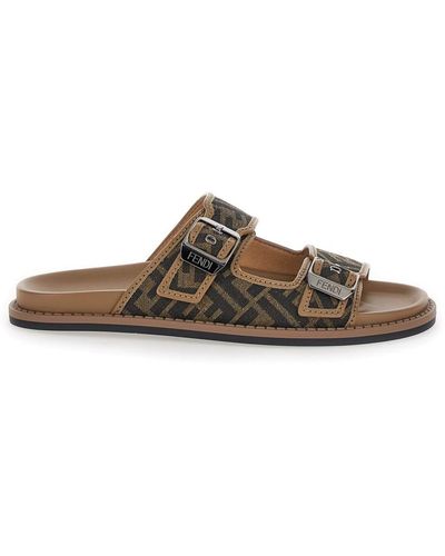 Brown Fendi Sandals and Slides for Men | Lyst