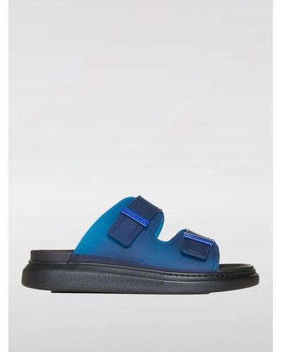 Blue Alexander McQueen Sandals and Slides for Men | Lyst