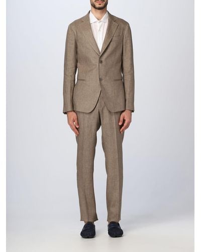 Natural Emporio Armani Suits for Men | Lyst