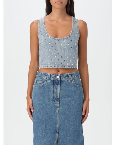 Blue Self-Portrait Tops for Women | Lyst