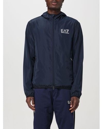 Blue EA7 Jackets for Men | Lyst