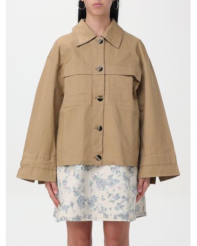 Natural Ganni Jackets for Women | Lyst