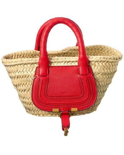 Red Chloé Beach bag tote and straw bags for Women | Lyst