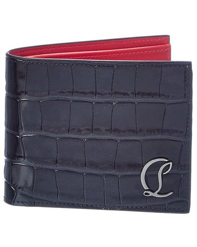 Blue Christian Louboutin Wallets and cardholders for Men | Lyst