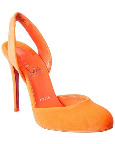 Orange Christian Louboutin Heels for Women | Lyst