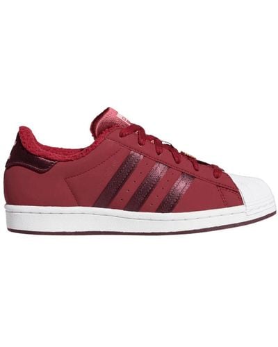 Adidas Superstar Red Shoes for Women - Up to 30% off | Lyst