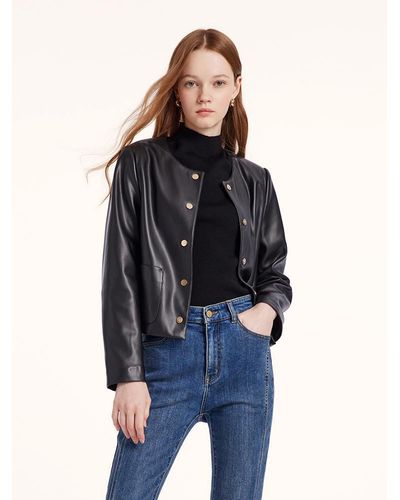 GOELIA Faux Leather Jackets for Women | Lyst