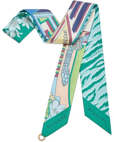 Blue BVLGARI Scarves and mufflers for Women | Lyst