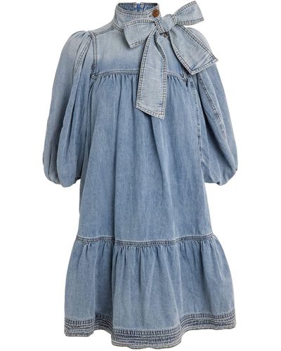 Denim Smock Dresses for Women - Up to 68% off | Lyst