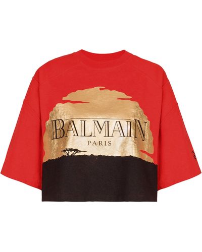 Red Balmain Clothing for Women | Lyst