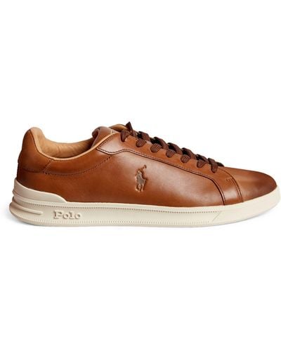 Brown Polo Ralph Lauren Sneakers for Men | Lyst