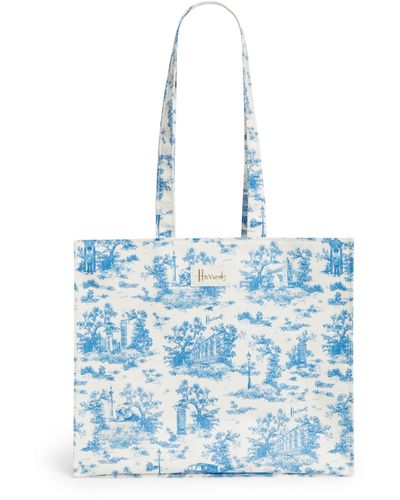 Blue Harrods Tote bags for Women | Lyst