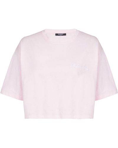 Pink Balmain Tops for Women | Lyst
