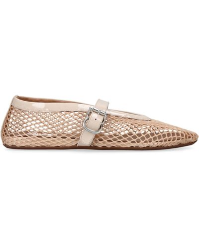 Natural Alaïa Flats for Women | Lyst