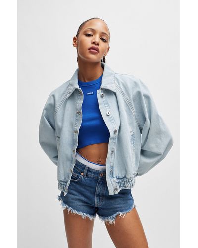 Blue HUGO Jackets for Women | Lyst