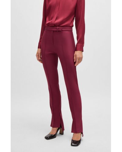 Red BOSS Pants for Women | Lyst
