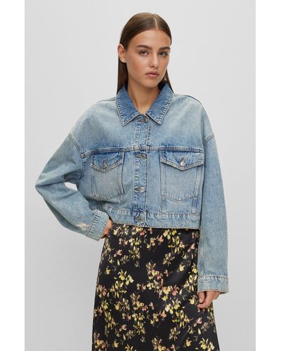 Blue HUGO Jackets for Women | Lyst