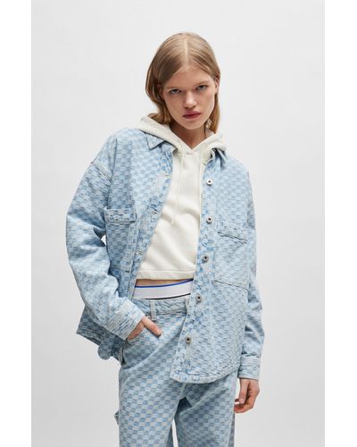 Blue HUGO Jackets for Women | Lyst