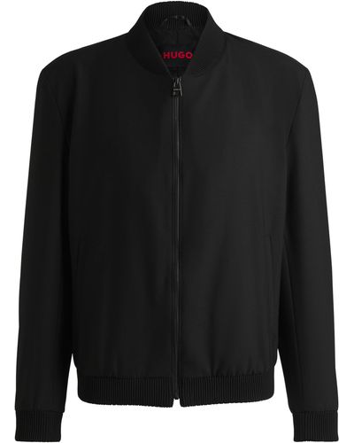 Black HUGO Jackets for Men | Lyst