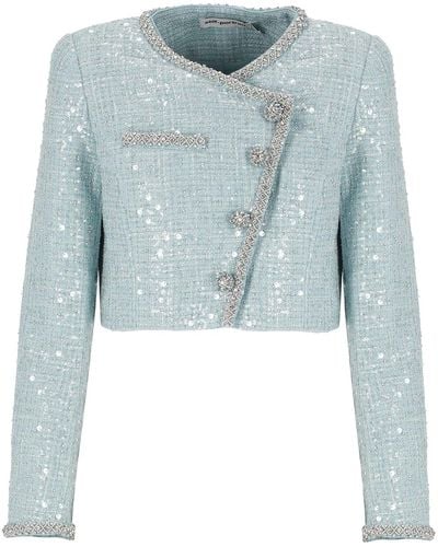 Blue Self-Portrait Jackets for Women | Lyst